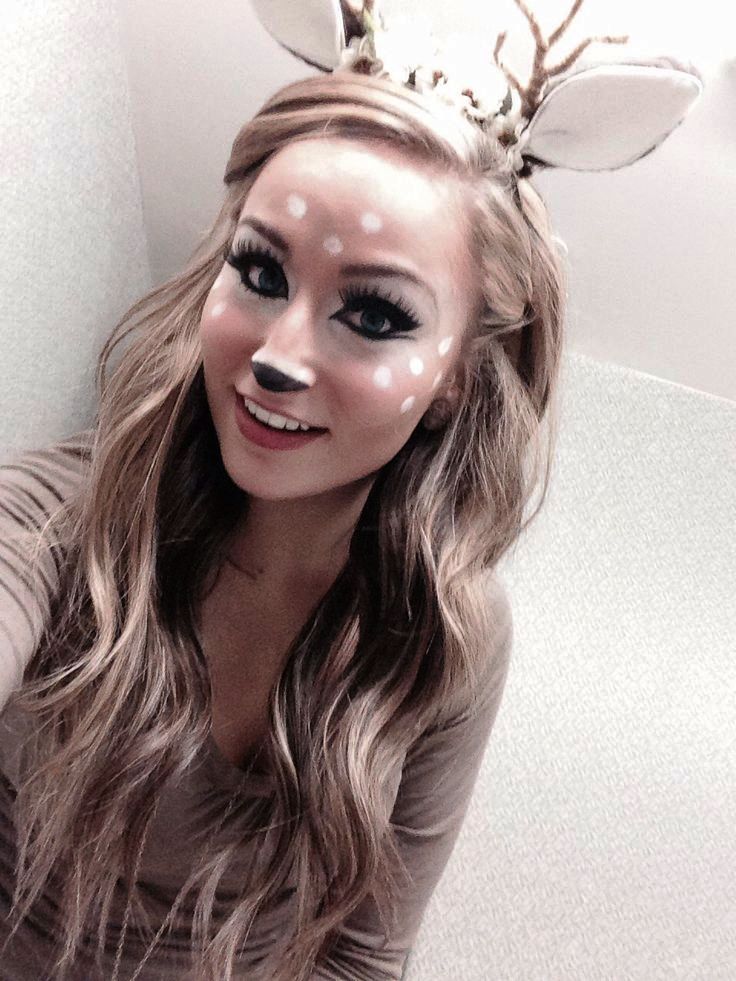 25 Deer Halloween Makeup Ideas for Women - Flawssy